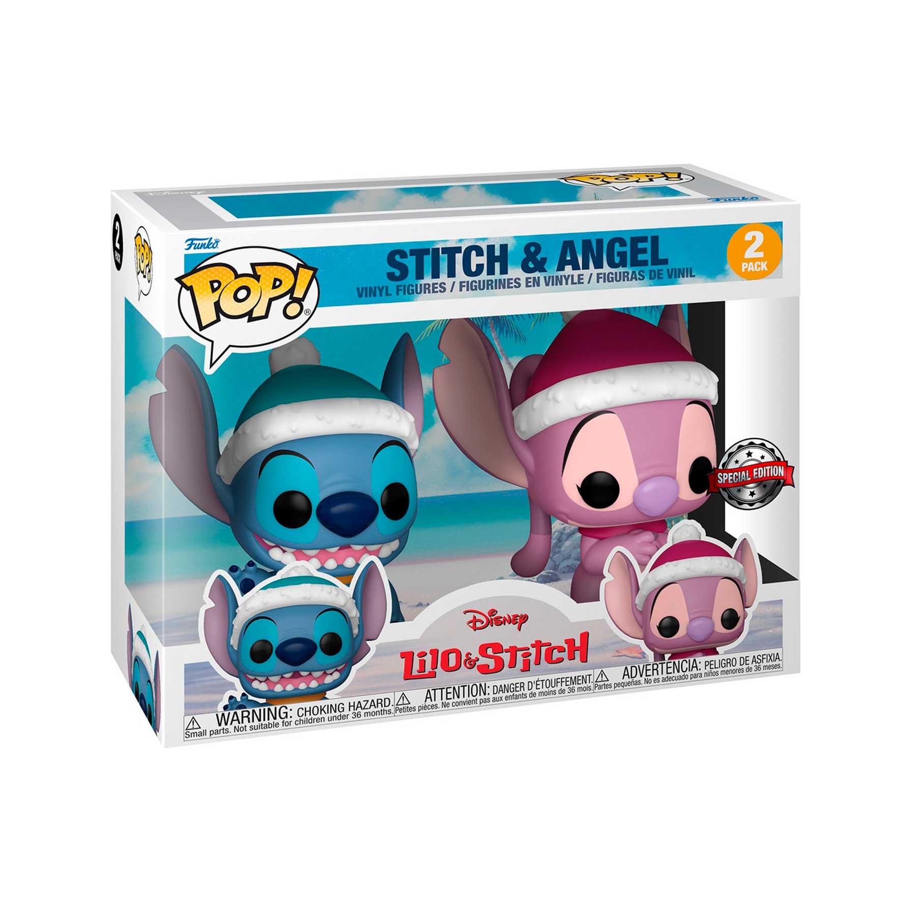 Pop! Disney: Lilo & Stitch - Pack Winter Stitch & Angel Ex | Universo ...